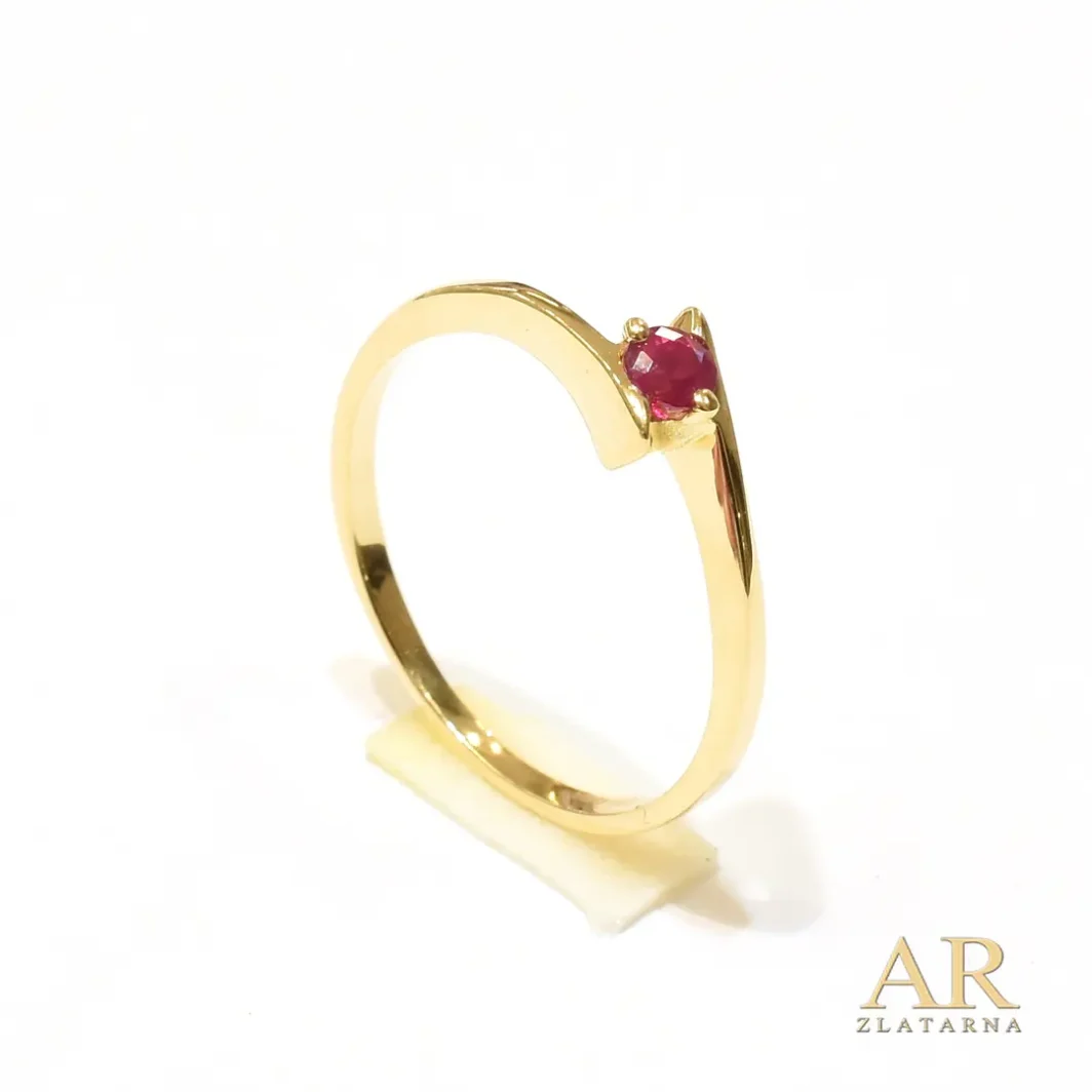 Zlatni prsten s 0.20ct Rubin | Zlatarna AR Zadar